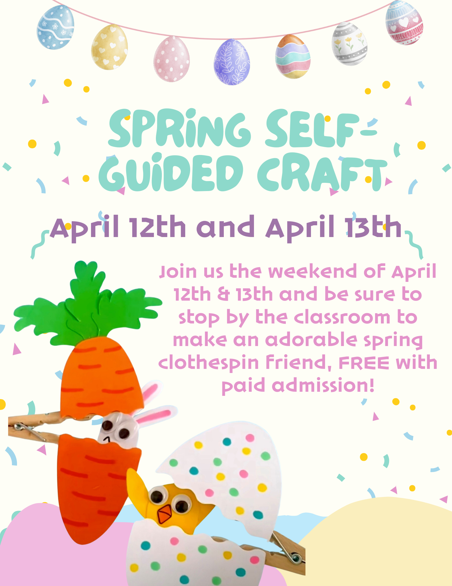 Self-guided Spring craft- FREE with paid admission! - Punxsutawney ...