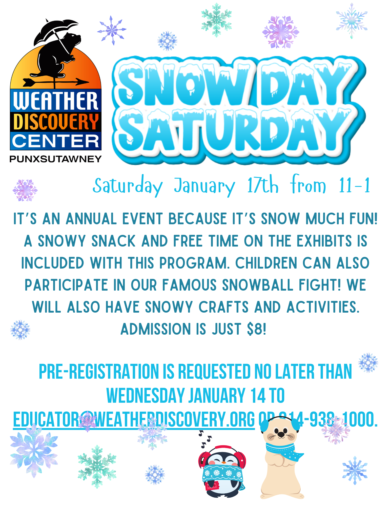Snow Day Saturday returns to the Weather Discovery Center ...